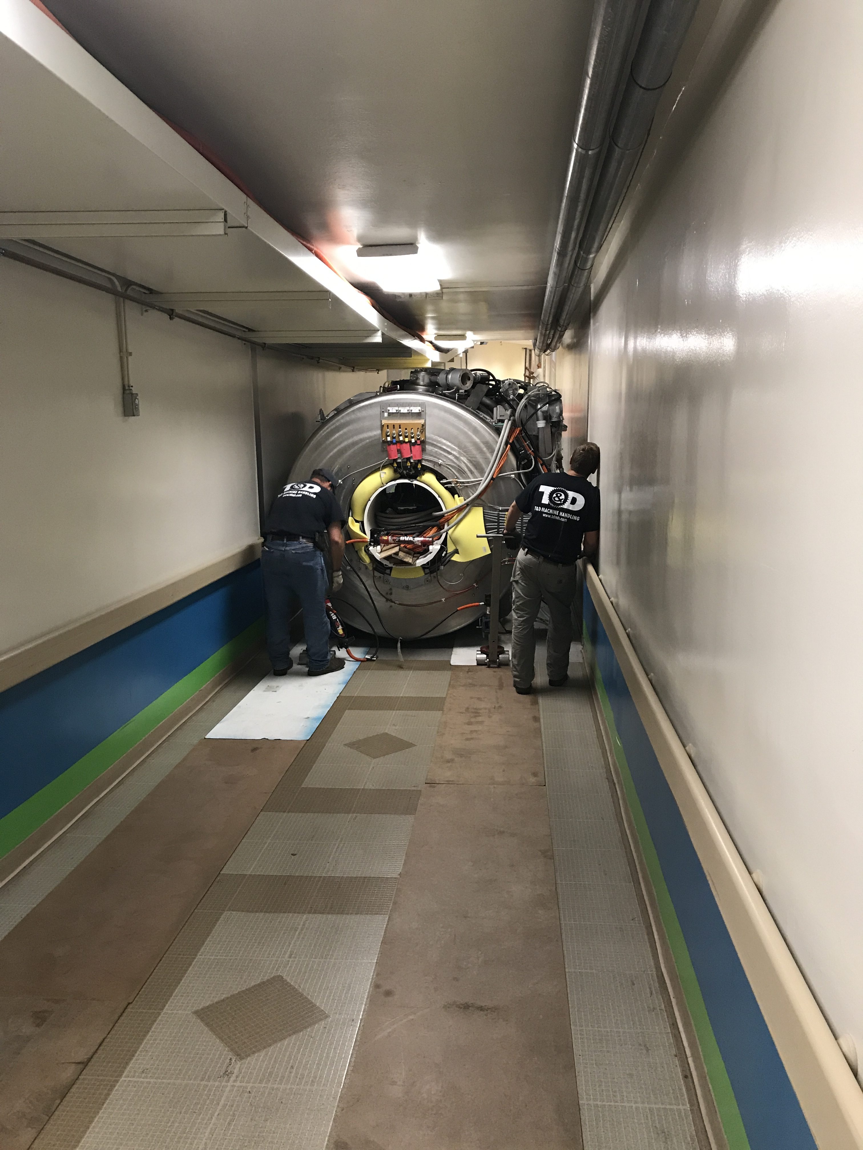 Hospital MRI Relocation Through Tunnel - T&D Machine Handling, Inc.